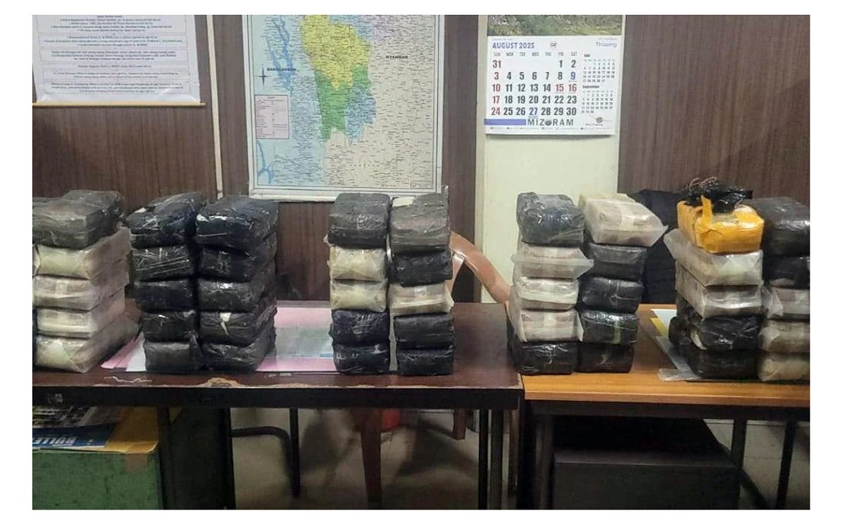 Mizoram Police make record drug bust: 15 kg heroin, 70 kg meth seized ...